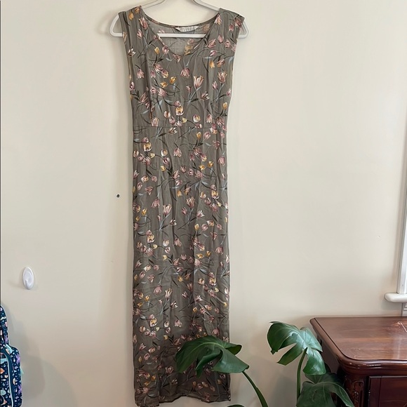 jm studio | Dresses | Vintage Jm Studio Maxi Dress Textured Floral ...